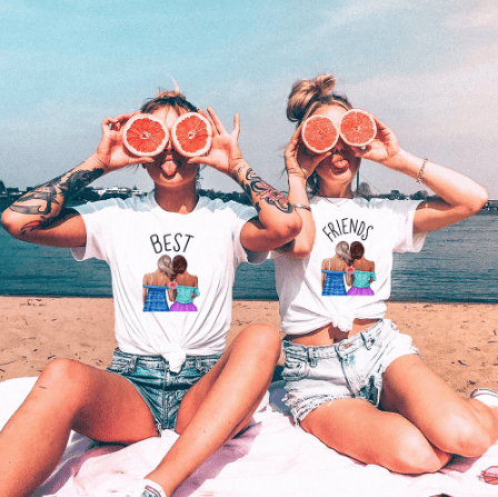 Tee shirt meilleure amie assorti | Ma Famille D'abord – Ma famille d'abord